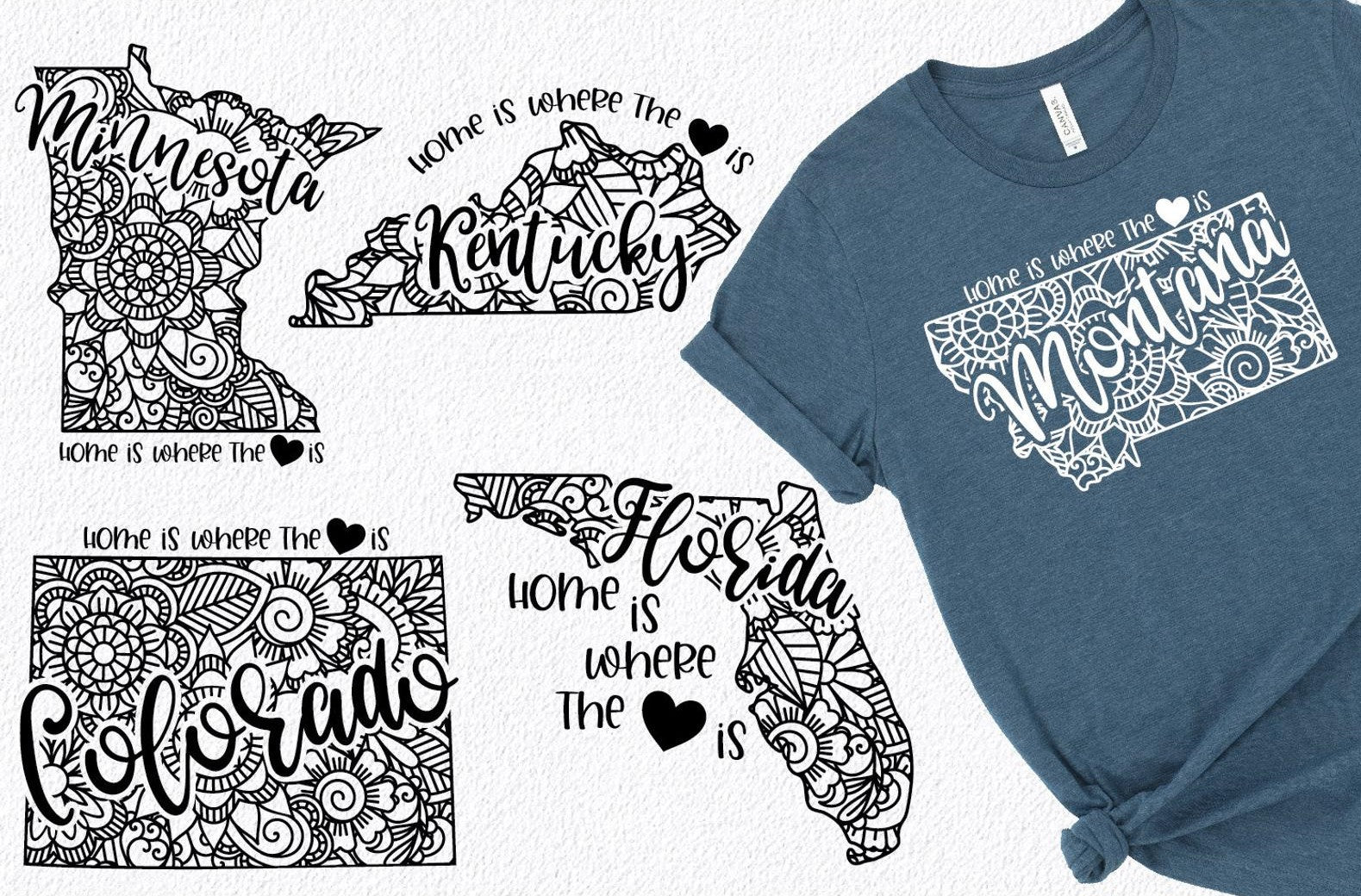 Mandala State Short Sleeve Shirt – Mind Space Custom Design